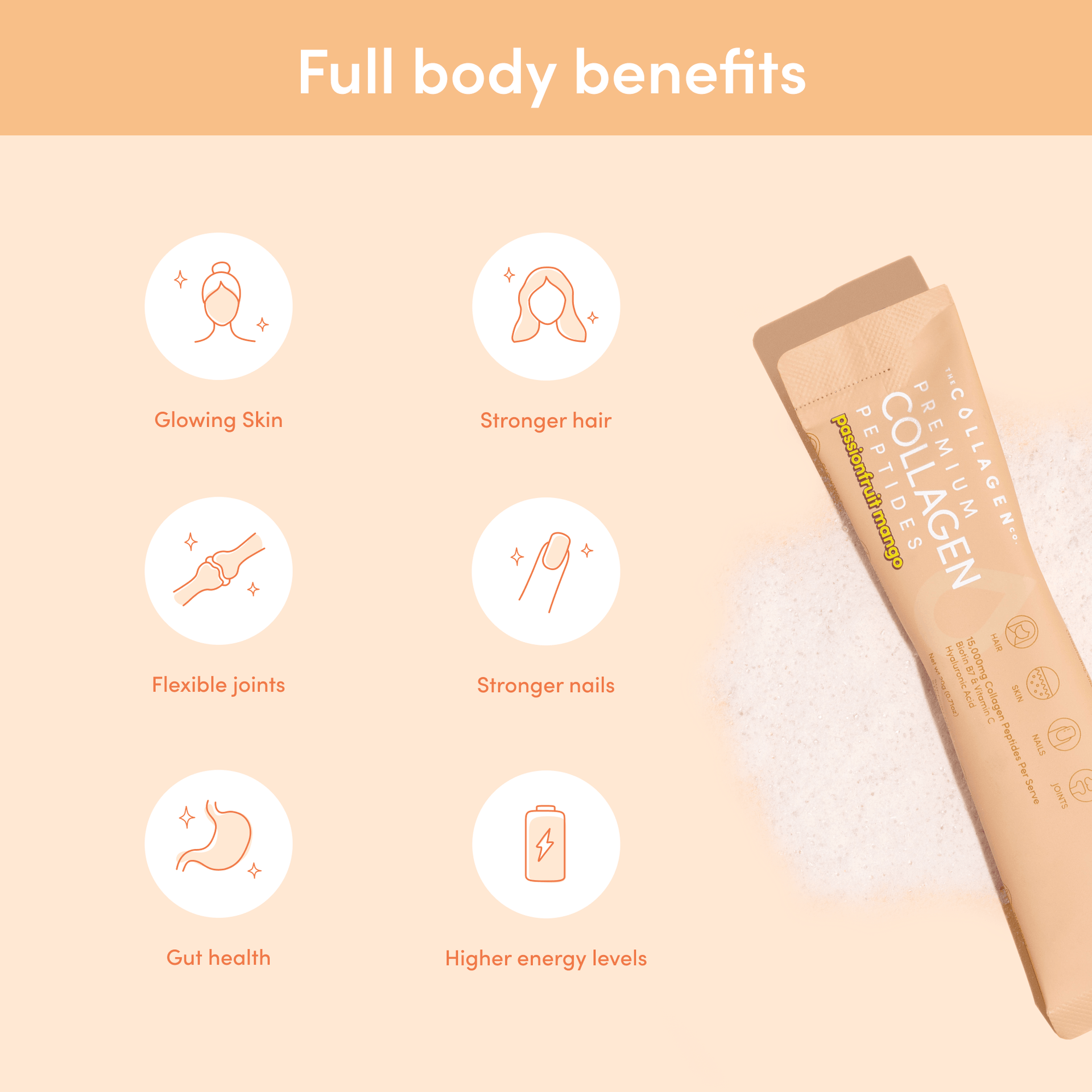 Premium Collagen 280g - Grass Fed Collagen - Mango | The Collagen Co ...